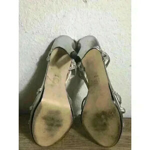 Caparros | Shoes | Caparros Womens Size 75 Silver Strappy 3stiletto ...